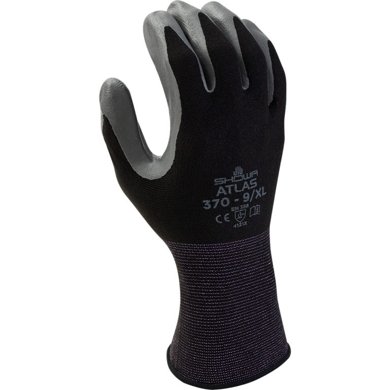 Showa Atlas 370 Assembly 10 Gauge Nitrile Dipped Glove - Workman Glove ...